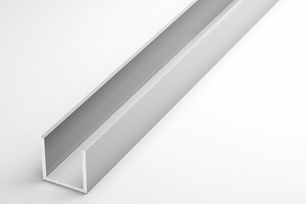 Швеллер алюминиевый 20х20х1,5 мм, длина 1,0 м, лука, ШВ 09.1000.501л анод серебро матовое, 4шт