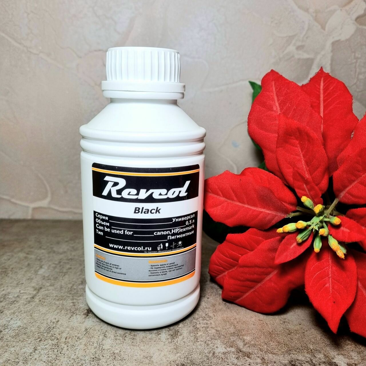 Чернила Revcol для HP / Canon 500 ml Black Pigment