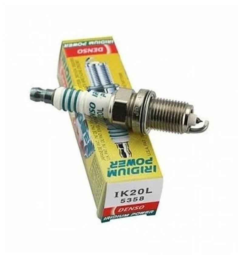 Свеча зажигания иридиевая Denso 5358 IK20L для Mitsubishi Emeraude, Galant, Legnum для Nissan Caravan, Cedric для Toyota Corolla / 1шт