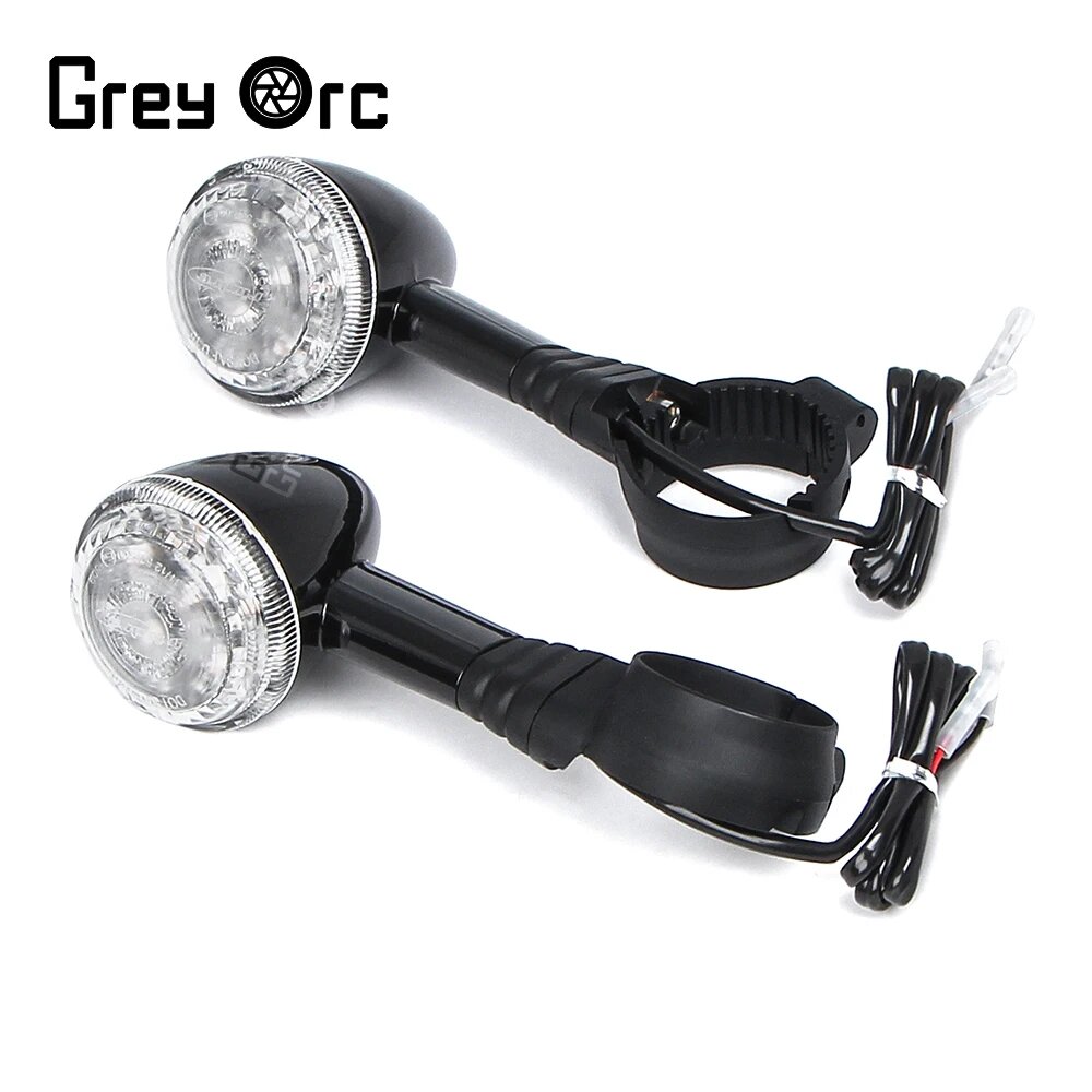 2 шт. для триумфа Bonneville Bobber 2022 2023 мотоцикла, 2 провода, фонарь поворота, черный 500 мм индикатор, мигающая лампа White Light