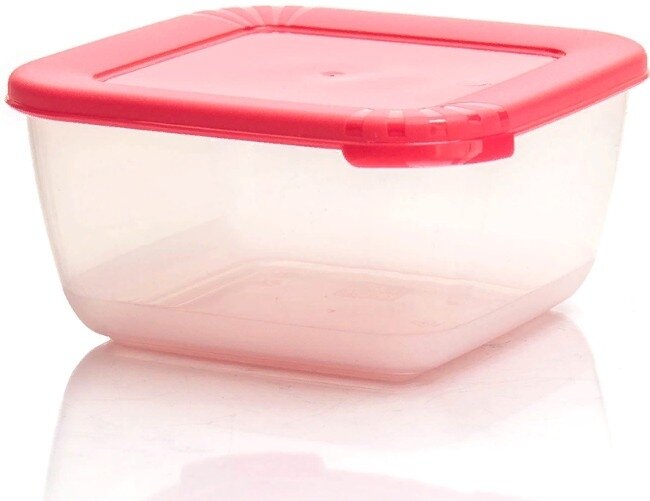 Контейнер для хранения продуктов Полимербыт Лайт полипропилен с крышкой, прозрачный 11.5×11.5×5.5см объем 0.46л / емкость герметичная для СВЧ