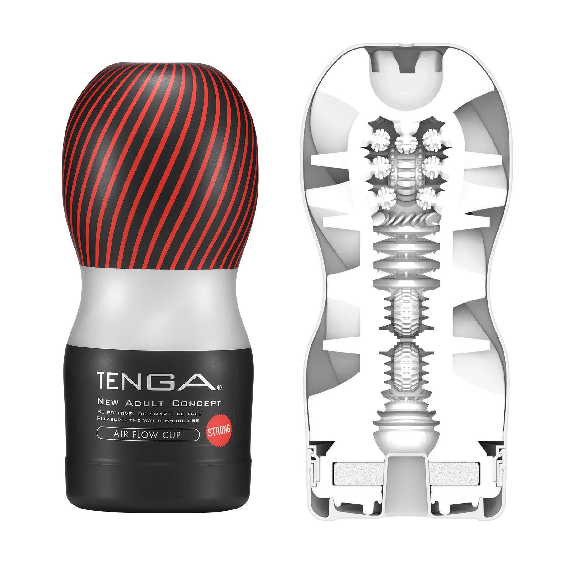 Одноразовый мастурбатор Tenga Air Flow Cup Strong, черный (TOC-205H)
