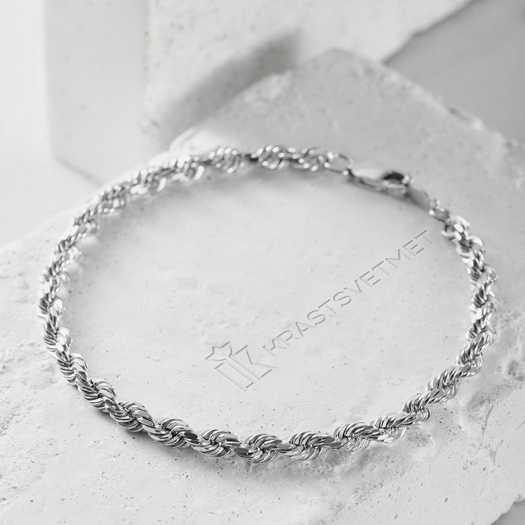 Браслет, серебро, 925 проба, родирование