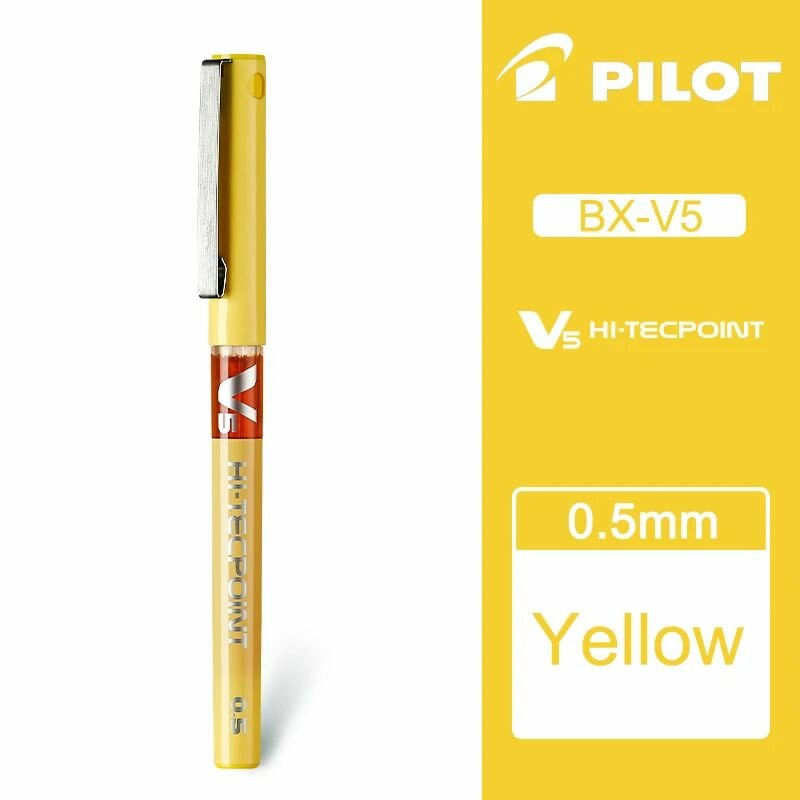 12 шт, гелевая ручка Japan Pilot BX-V5, прямая жидкость 0,5 мм