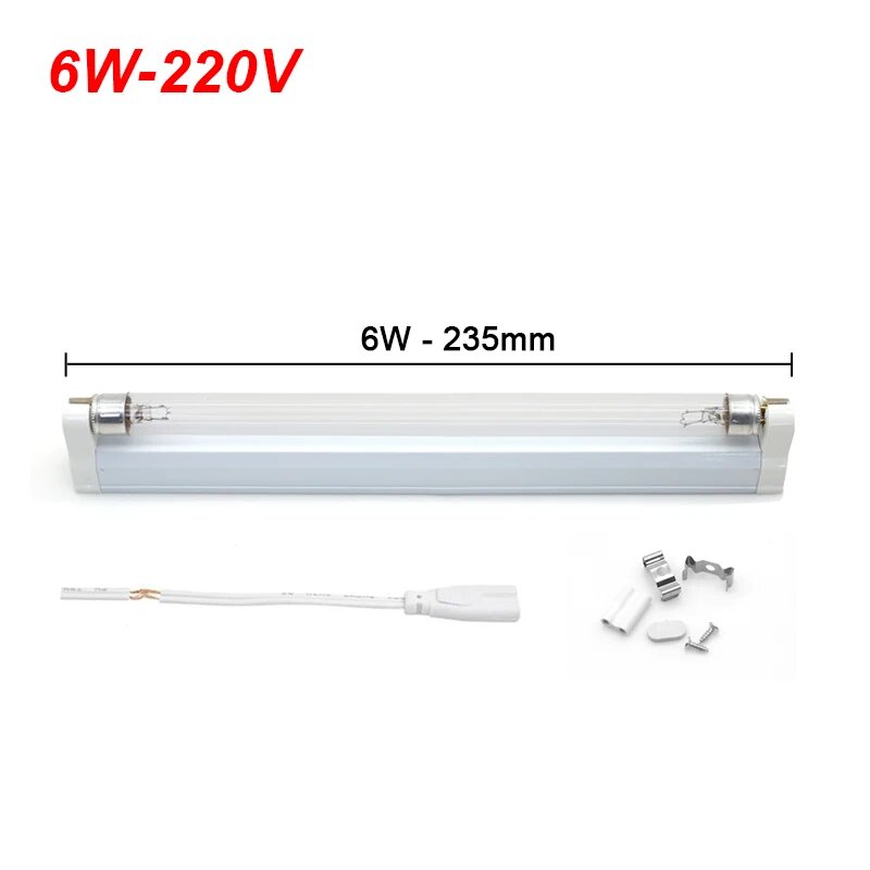 UVC лампа бактерицидная 6W без вилки, 235mm