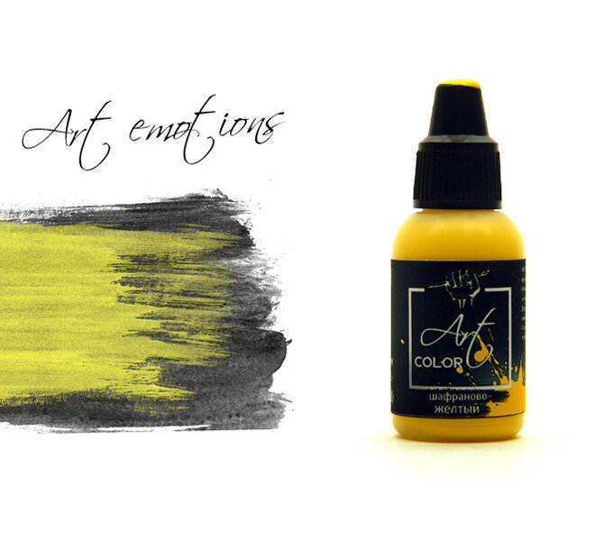 Краска акриловая ART68 Шафраново-желтый (Saffron-yellow) 18 мл Pacific88