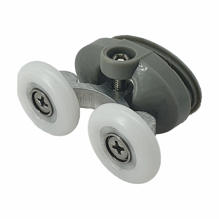 Верхний ролик, двойной, для душевой кабины 23 мм, серый 1 шт