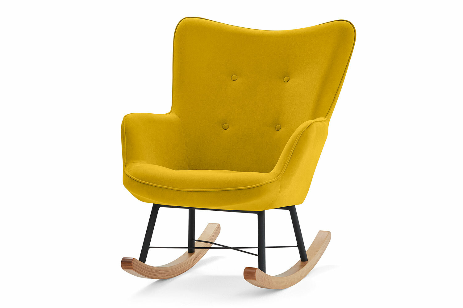 Кресло-качалка SCANDICA Лофт Деймос, 72х94х81, цвет горчичный