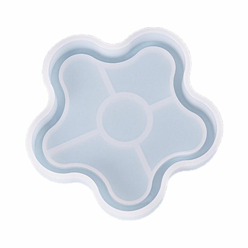 (1 шт.) Зеркальная силиконовая форма для подставки "Абстрактная мозаика" - Цветок