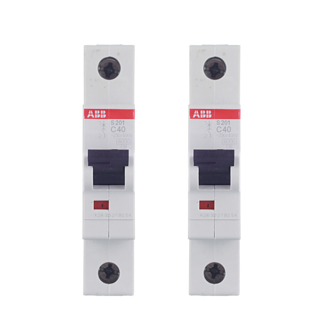 Автоматический выключатель ABB S201 1P 40А тип C 6 кА 220 В на DIN-рейку (2CDS251001R0404) (2 шт.)