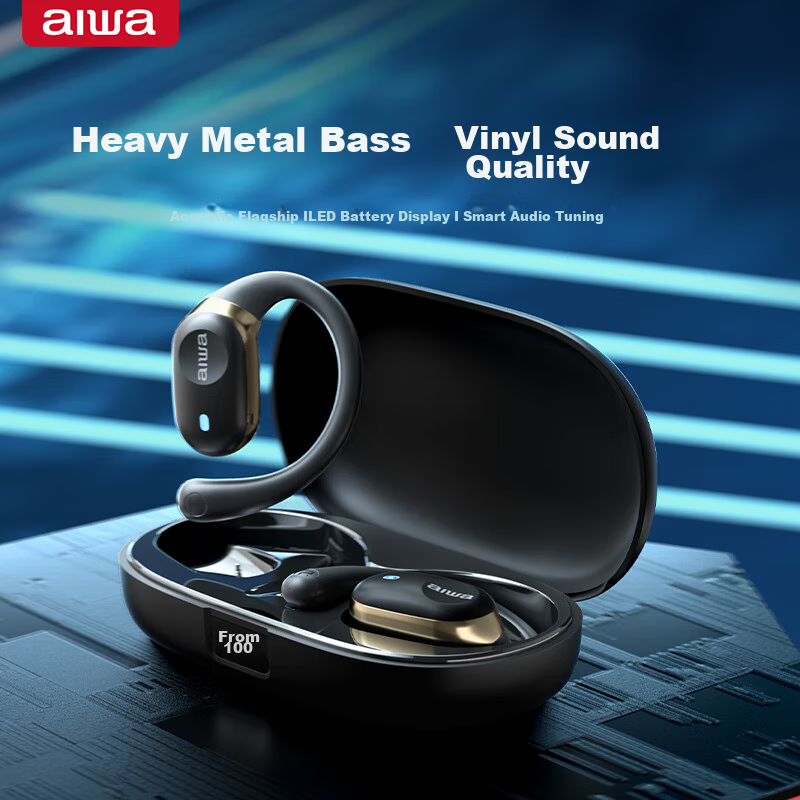 Беспроводные наушники Aiwa AW22 Bluetooth Headphones, цвет Black