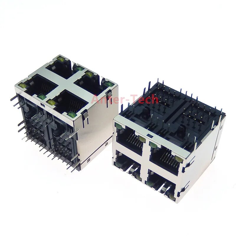 Экранированный светодиодный RJ45 разъем 8P8C