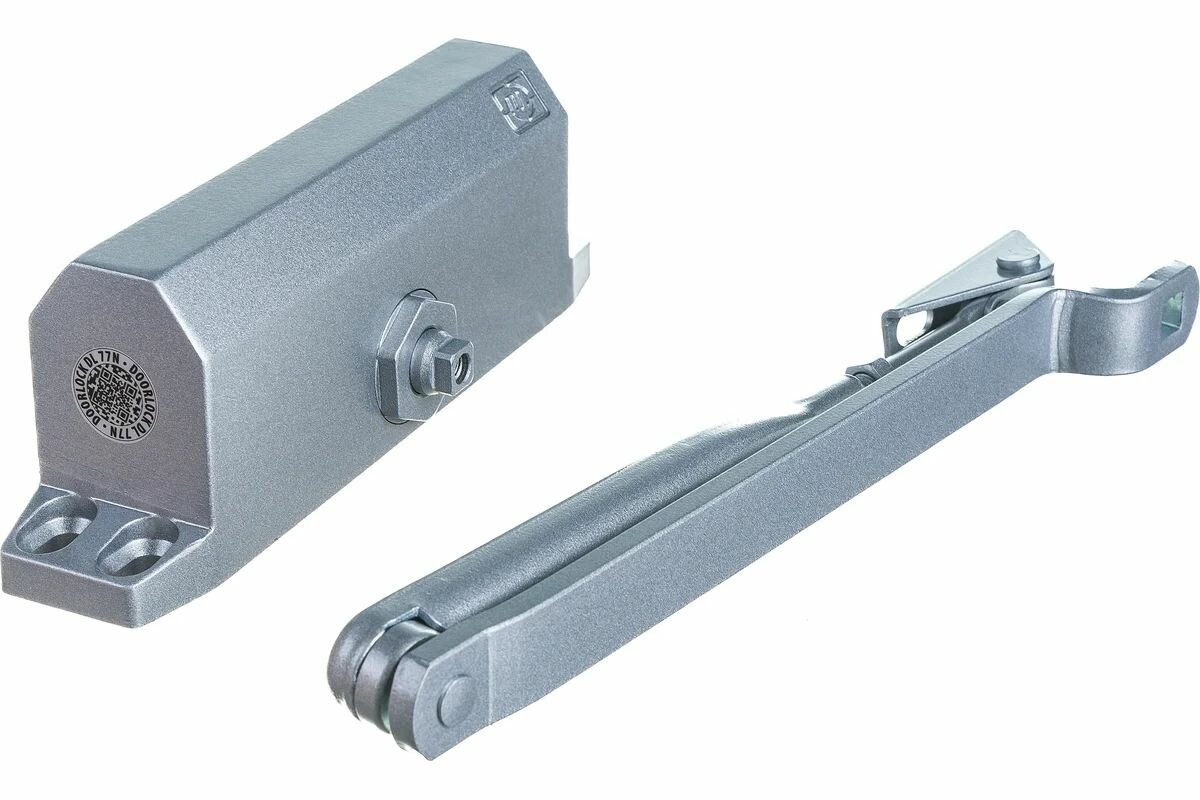 Доводчик DOORLOCK DL77N size 4/5 серебристый, крепежные размеры 162-168мм х 19мм 75540