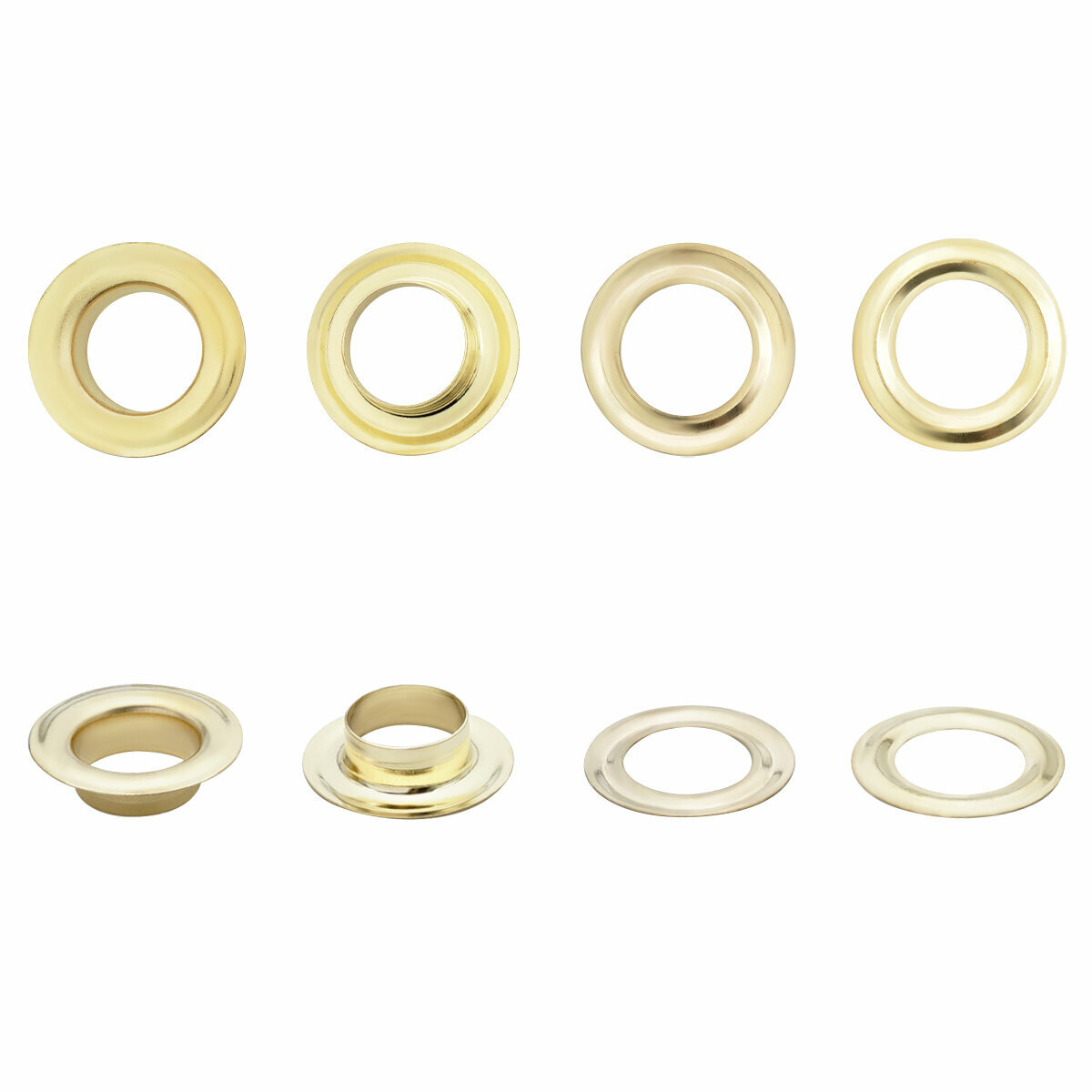 Люверсы для одежды и обуви №31 (диаметр 17мм, высота 5мм), 1000 шт, металл, NEW STAR (золото)