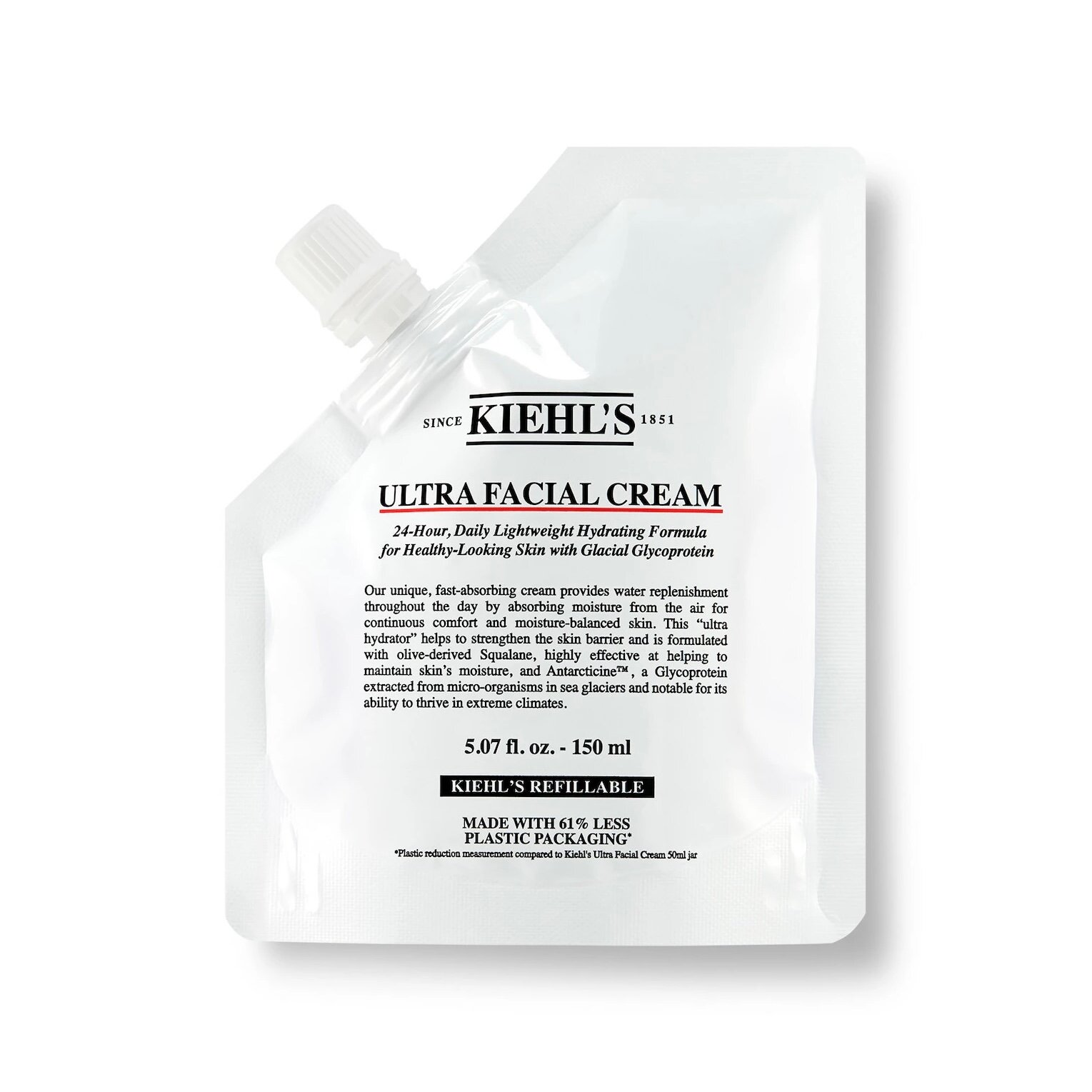 Сменный блок KIEHL'S Ultra Facial Cream, 150 мл, 100% оригинал, крем для лица с интенсивным увлажнением до 72 часов