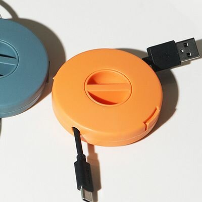 Портативный вращающийся органайзер для кабелей наушников, коробка хранения, зарядного кабеля мобильного телефона