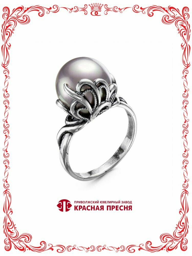 Кольцо, жемчуг имитация
