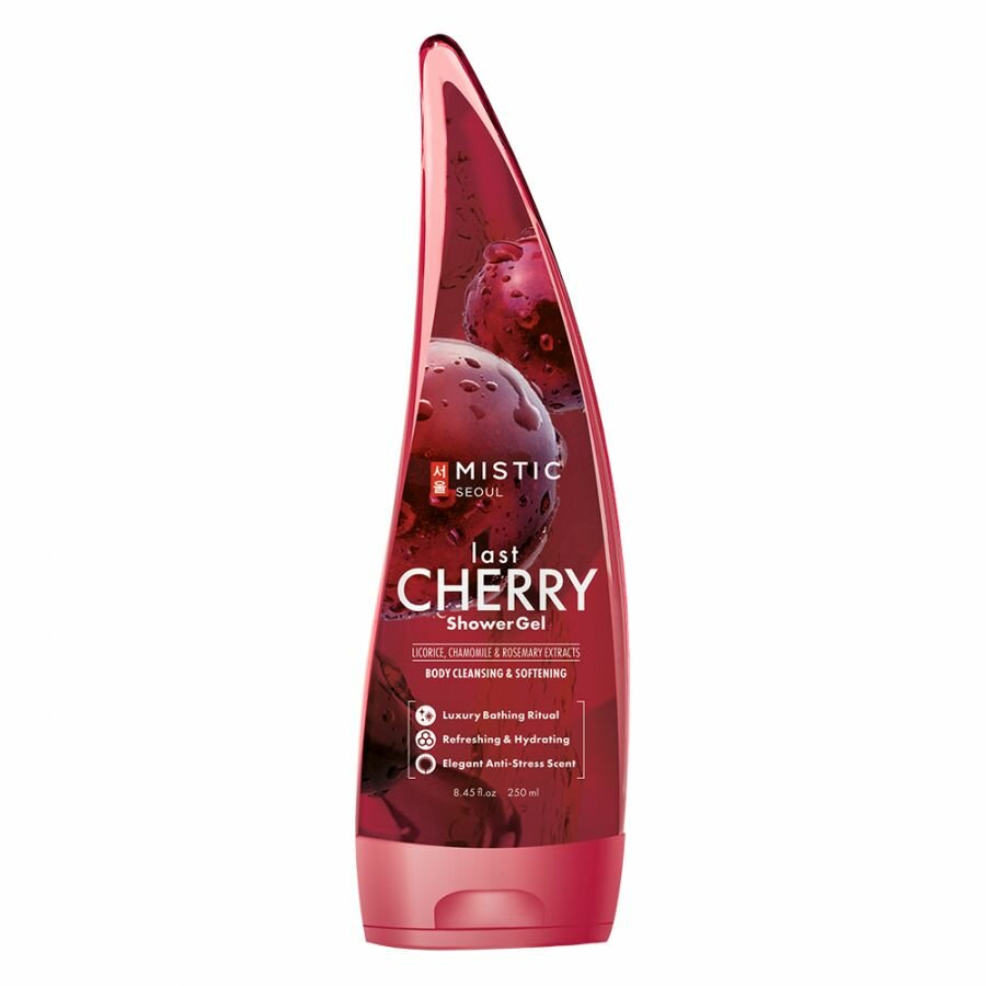 Гель для душа MISTIC Last Cherry "Последняя Вишня" с экстрактами солодки и ромашки Увлажняющий 400 мл.