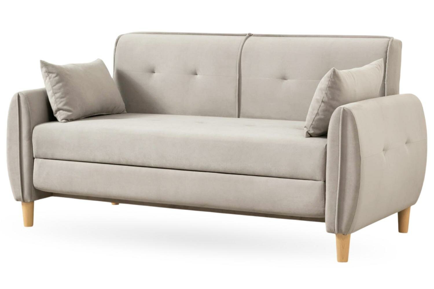 Диван-кровать Hoff Белла МД, 169х82х92 см, обивка велюр, цвет светло-песочный