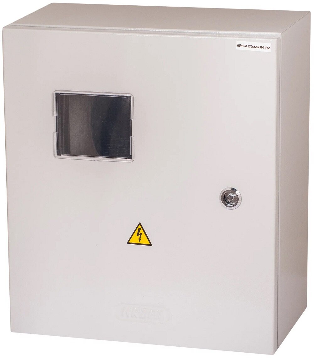 Ящик KRZMI железный герметичный ЩРН-М 370 325 100 со стеклом IP55