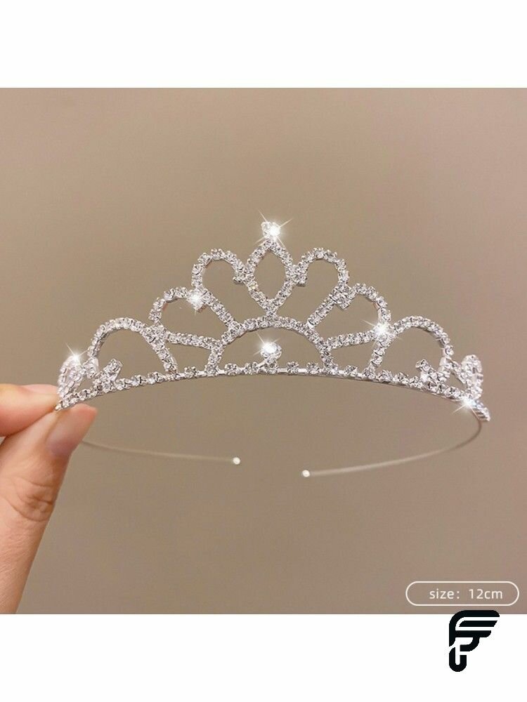 Диадема-корона из кристаллов и жемчуга для дня рождения, ободок принцессы для девочек