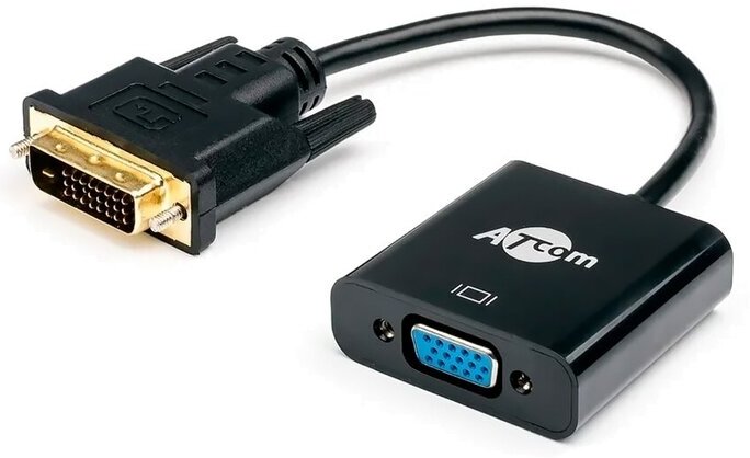 Atcom Кабель-переходник DVI-D->D-Sub(F) Atcom AT9214 (0.1м) (ret)