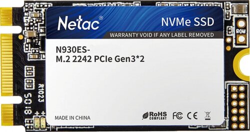 SSD диск NETAC M.2 (2242) N930ES 128Gb PCI-E 3.1 x2 NVMe 3D NAND (NT01N930ES-128G-E2X) — купить ...