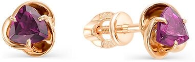 Серьги золото, 585 проба, горный хрусталь