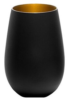 Набор стаканов (2 шт) Низкий Elements Stolze 465мл Черный/Золотой, без подарочной упаковки