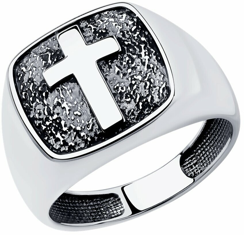 Печатка, серебро, 925 проба, чернение