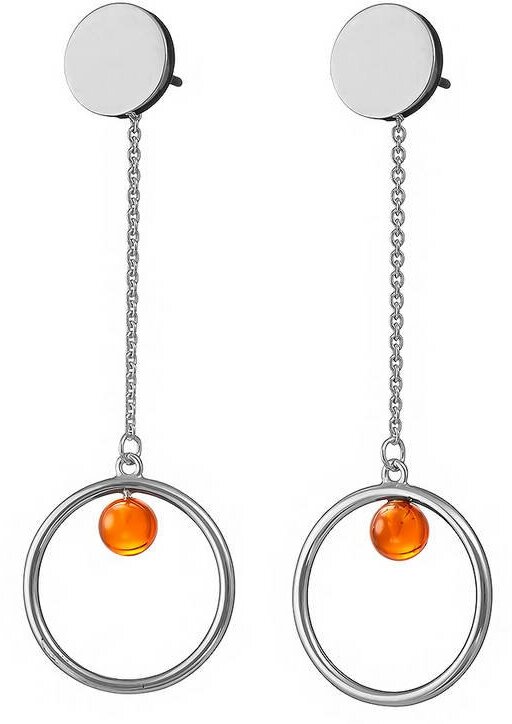 Серьги цепочки, серебро, 925 проба