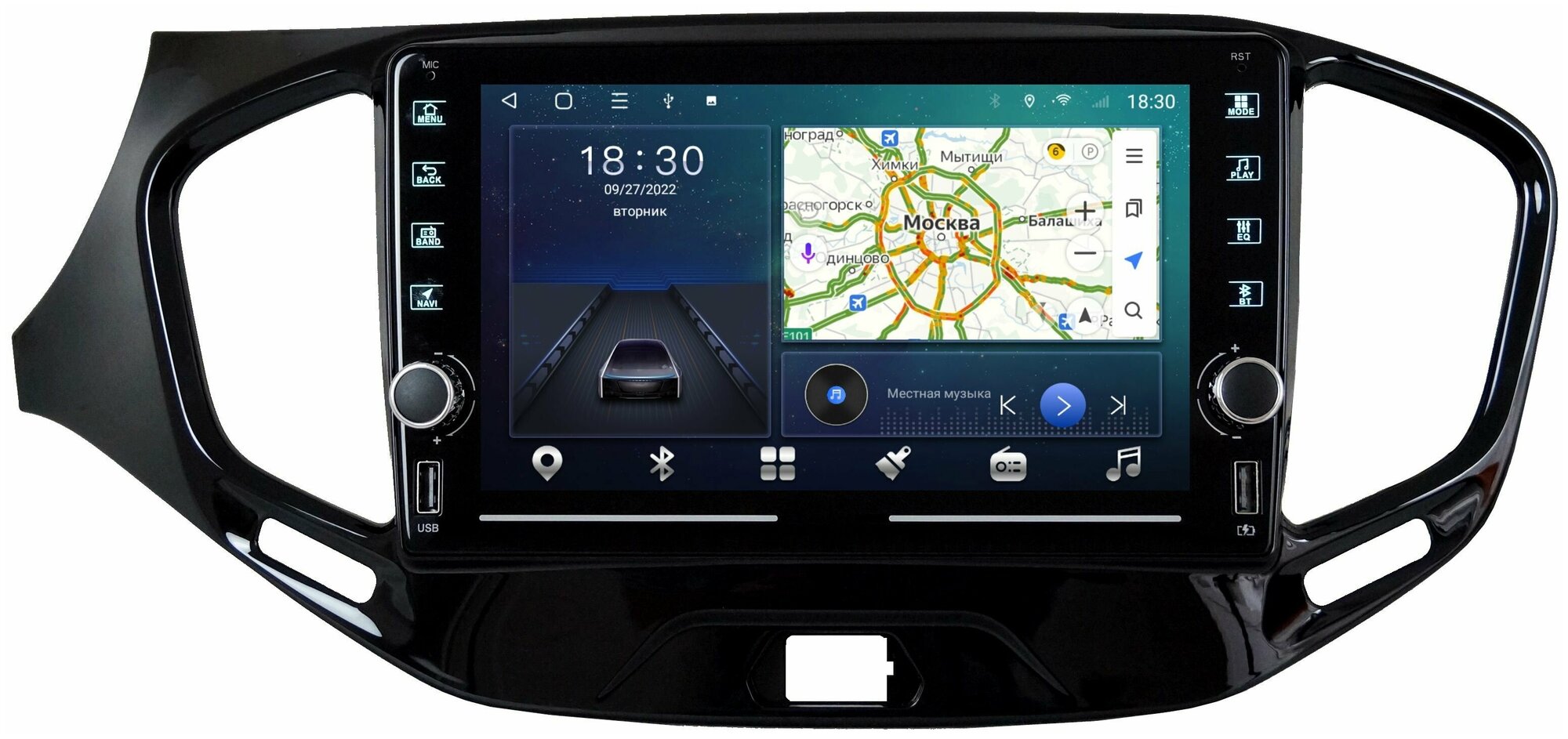 Магнитола R320 Лада Веста и Lada Vesta Cross - Android 11 - Процессор 8 ядерный - CarPlay - QLED - DSP 36 полос - 4G(Sim)