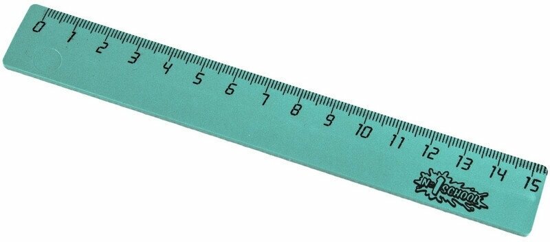 Линейка 15см №1 School пластик бирюза, 1146756