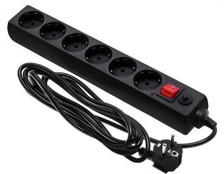 Сетевой фильтр Buro 600SH-16-3-B, 3м, черный