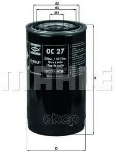 Фильтр масляный! DAF 1700 2100-5/200-5/300-5/50 Mahle/Knecht арт. OC27
