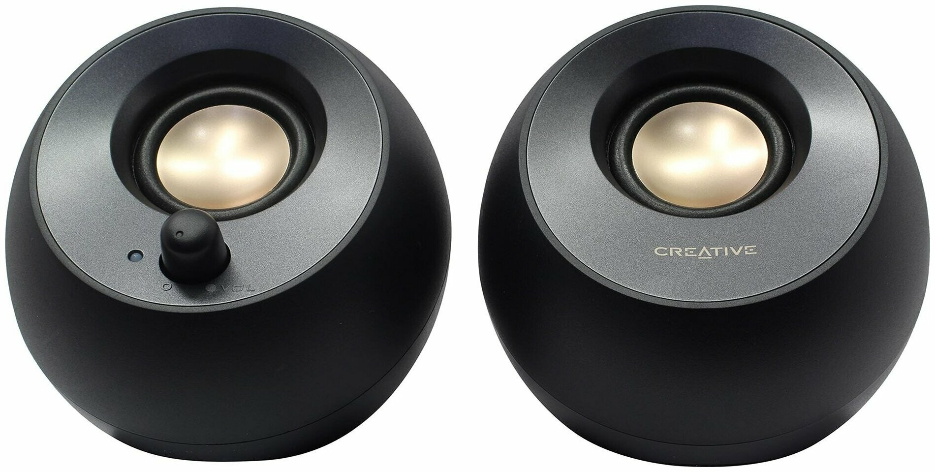 Колонки Creative Pebble V2 MF1695, 2.0, черный [51mf1695aa000]