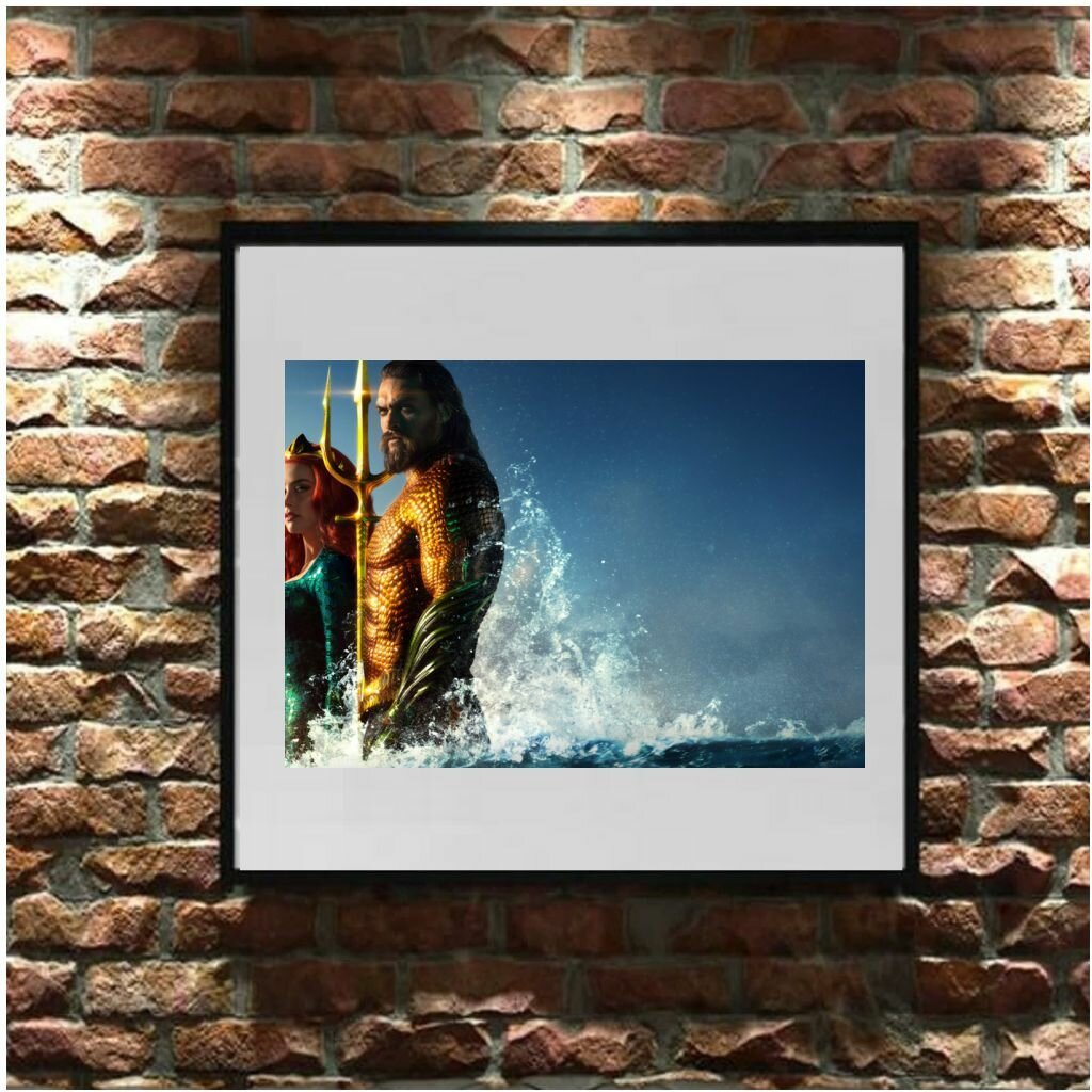 Плакат "Aquaman" Cool Eshe из коллекции "Любимые герои", плакат А4 (29,7 х 21 см) для интерьера