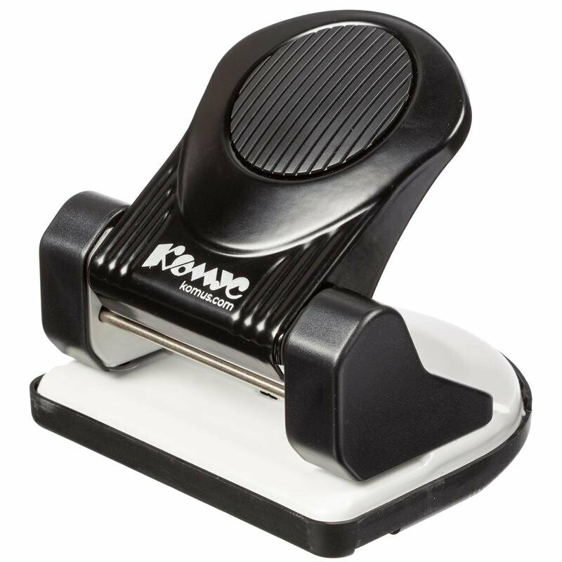 Дырокол Комус MPBK20 до 20 листов черный с линейкой, 1271910