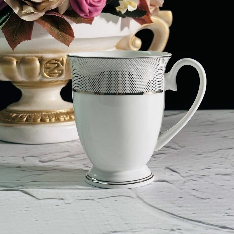 Кружка Ленарди Серебряная симфония 350мл, фарфор