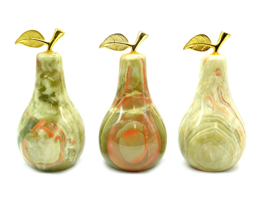 Груша из камня оникс 73*73*140мм .