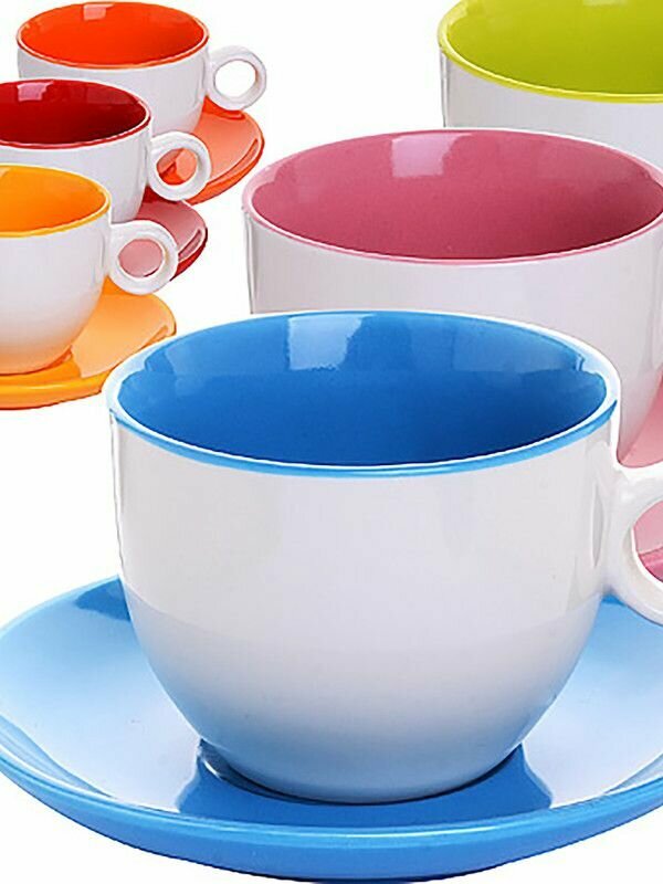 Набор чашек Loraine, керамика, 12 предметов, 250мл