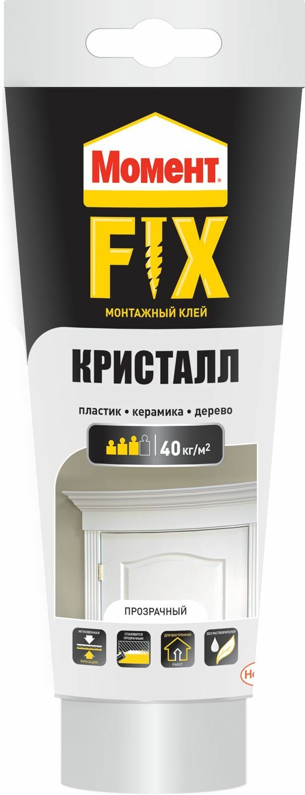 Хенкель Монтажный клей Момент FIX Кристалл (185г)