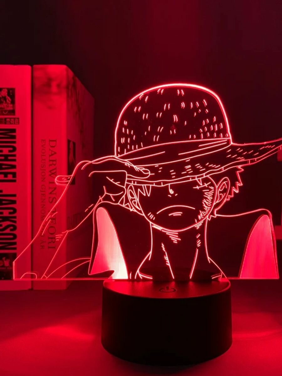 Ночник Аниме Ван Пис - Anime One Piece. Подарок фанату аниме и манги — декор в комнату с любимыми персонажами, в стиле отаку и японской анимации.