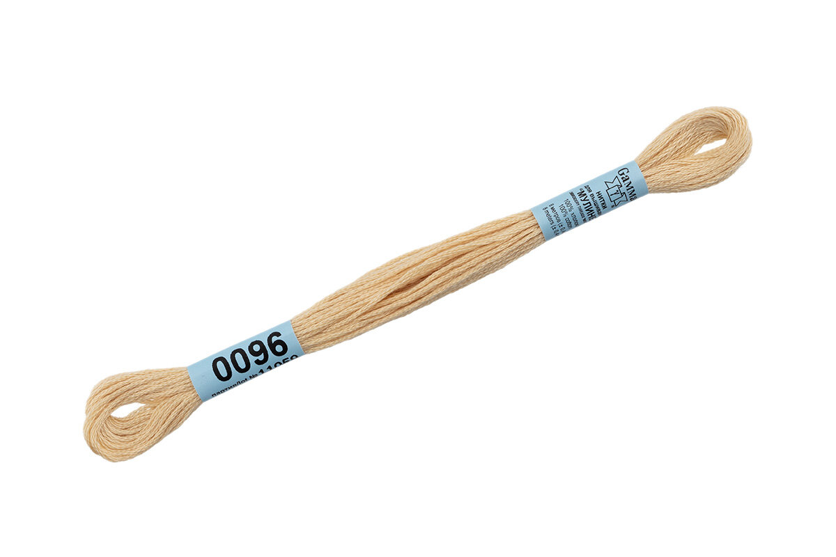Мулине GAMMA нитки для вышивания 8м. 0096 светло-бежевый, 1 штука.