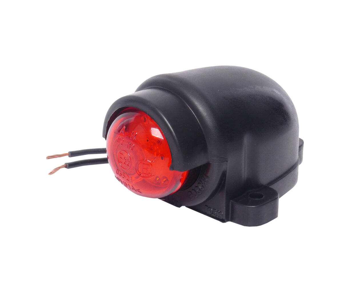 Фонарь габаритный и контурный 12/24V (с козырьком, светодиод) красный евросвет