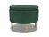 Пуф Soft Element Кай Green, велюр, натуральный цвет опор, круглый, зеленый, 1 шт