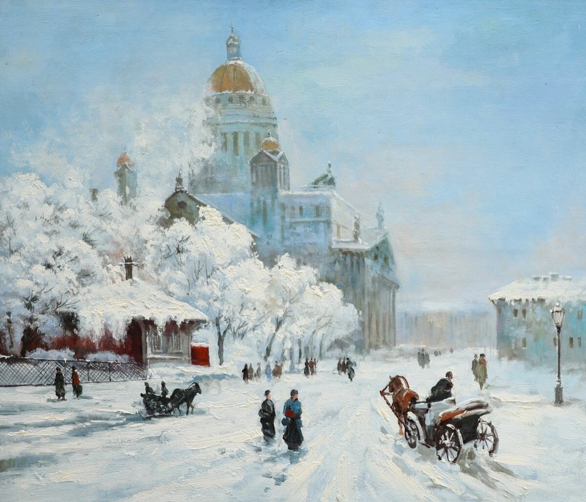 Картина маслом "Исаакиевский собор" 50х60см