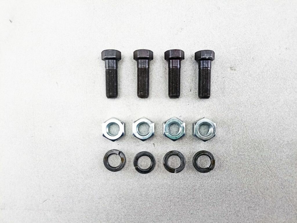 Болт М10х1х30 карданный для а/м УАЗ, ГАЗ, черный, с гайкой, гровером, комплект 4 штуки