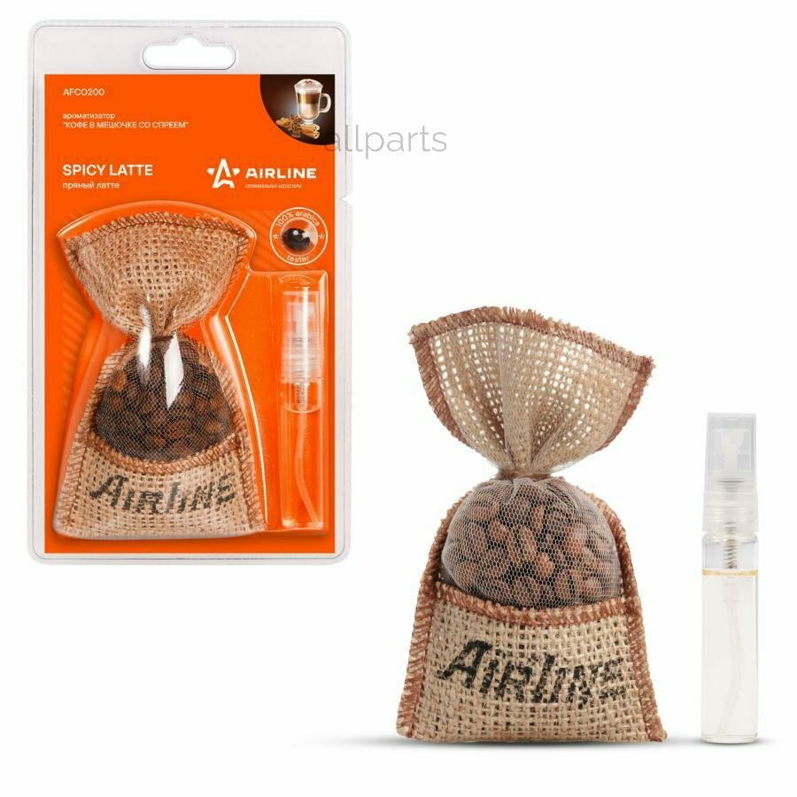 AIRLINE AFCO200 Ароматизатор Кофе в мешочке со спреем пряный латте (AFCO200)