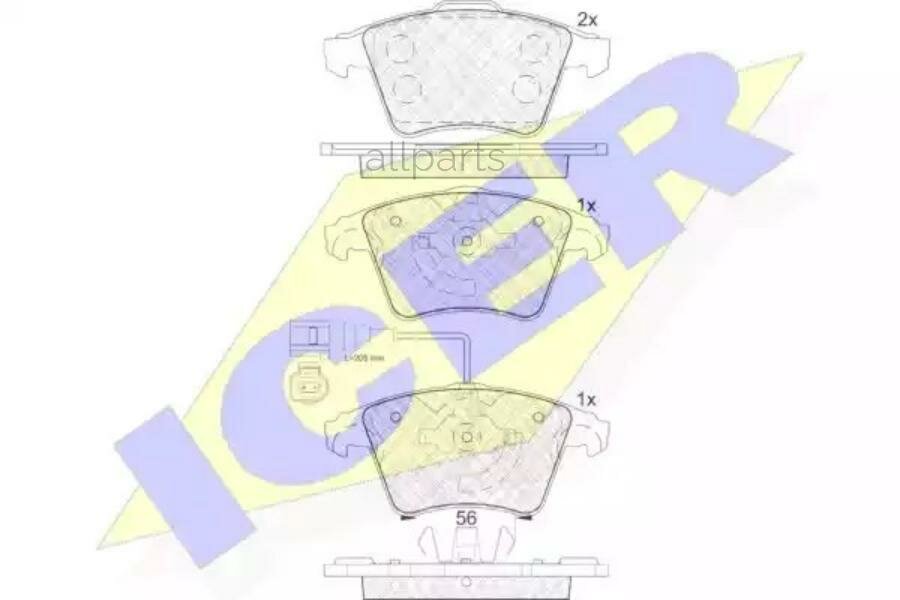 ICER 181779 Тормозные колодки